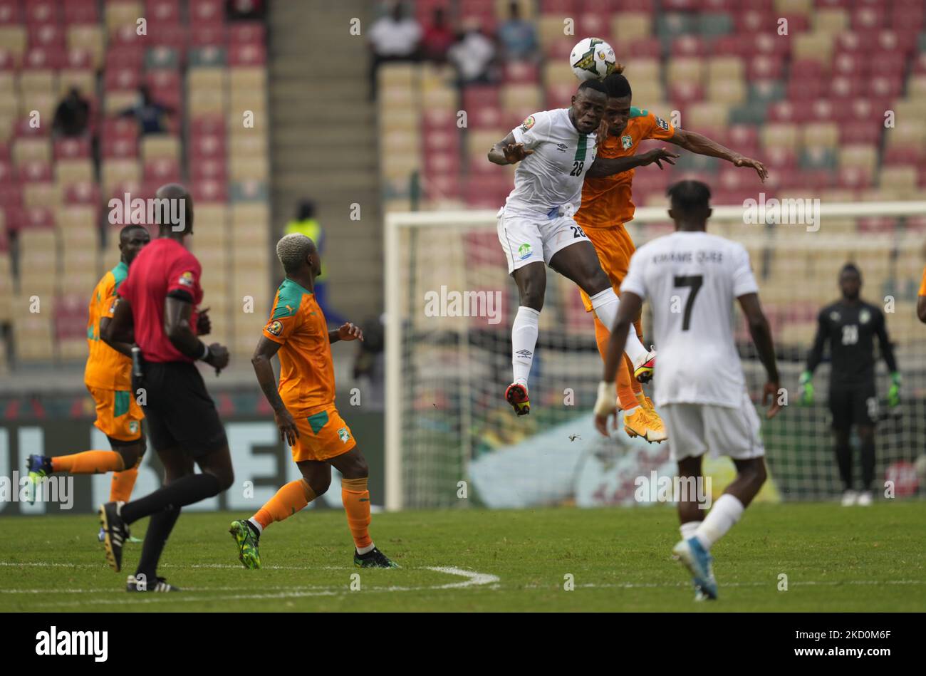 Musa Noah Kamara of Sierra Leone during Sierra Leone versus Ivory Coast ...