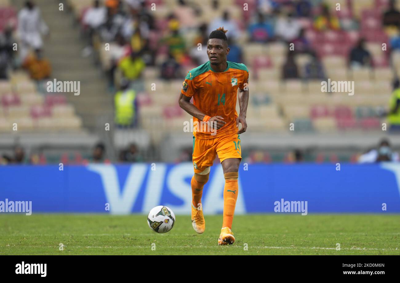 Simon Deli of Ivory Coast during Sierra Leone versus Ivory Coast ...