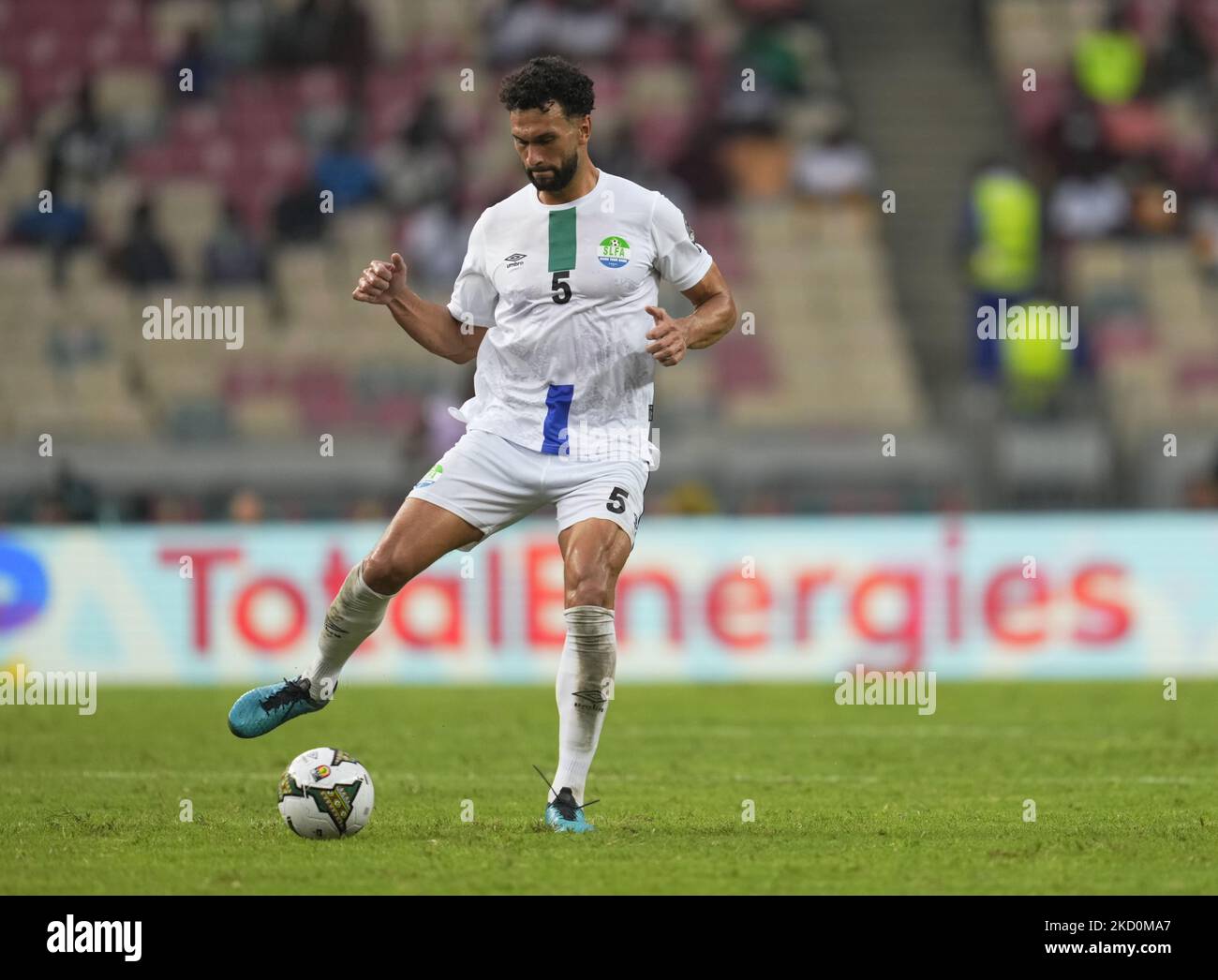 Steven Caulker of Sierra Leone during Sierra Leone versus Ivory Coast ...