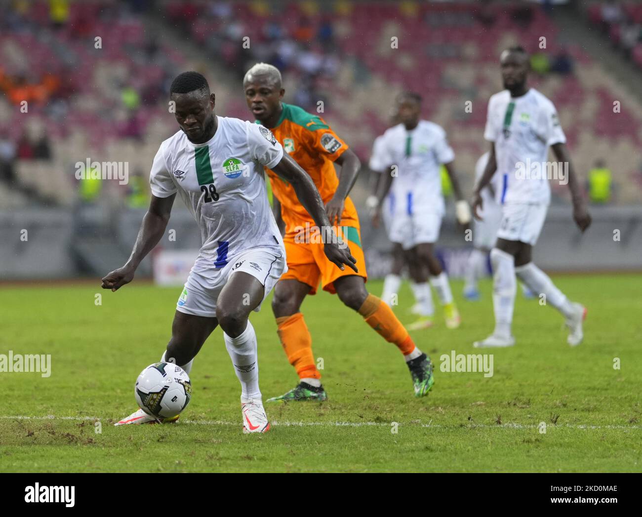Musa Noah Kamara of Sierra Leone during Sierra Leone versus Ivory Coast ...