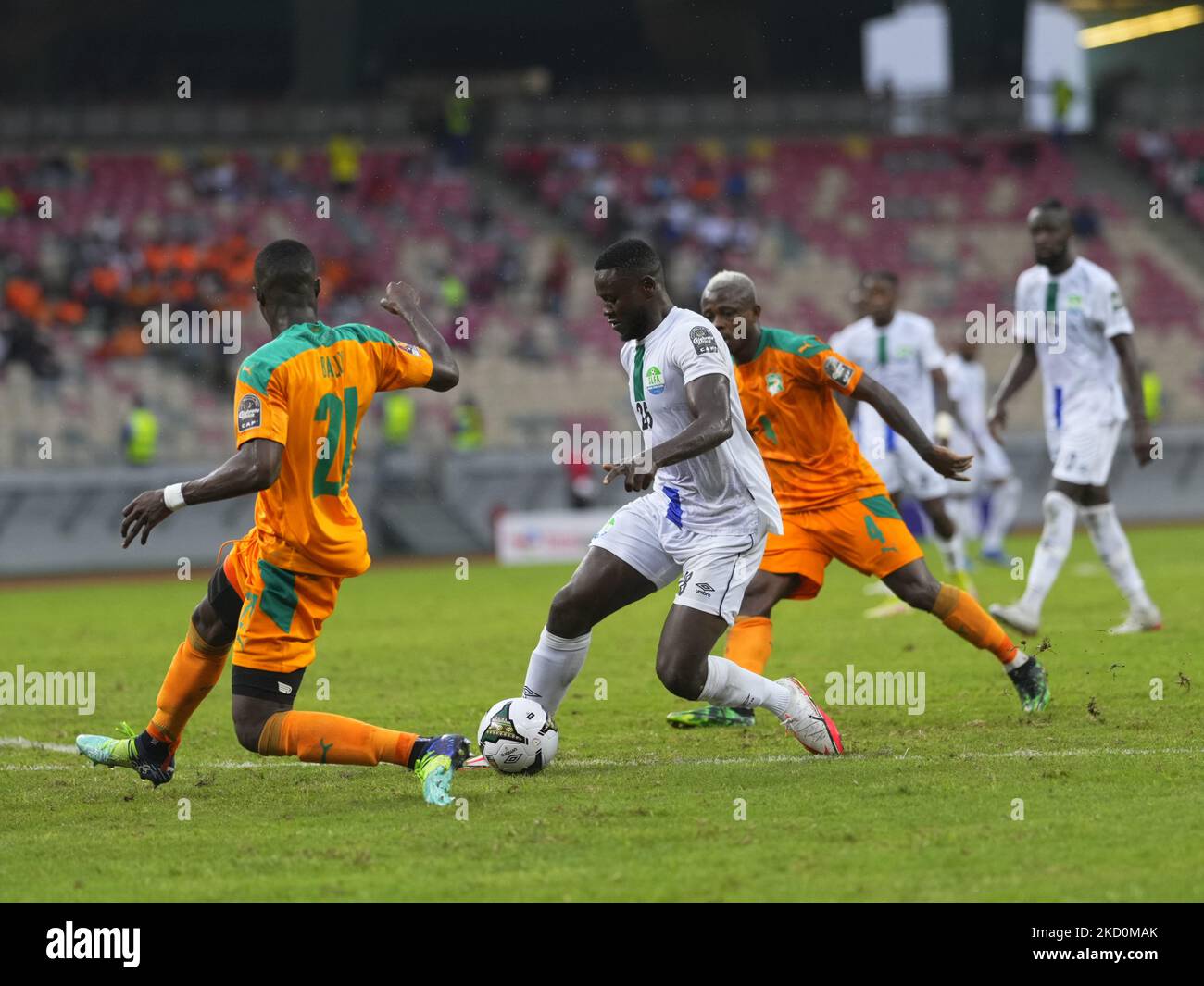 Musa Noah Kamara of Sierra Leone during Sierra Leone versus Ivory Coast ...