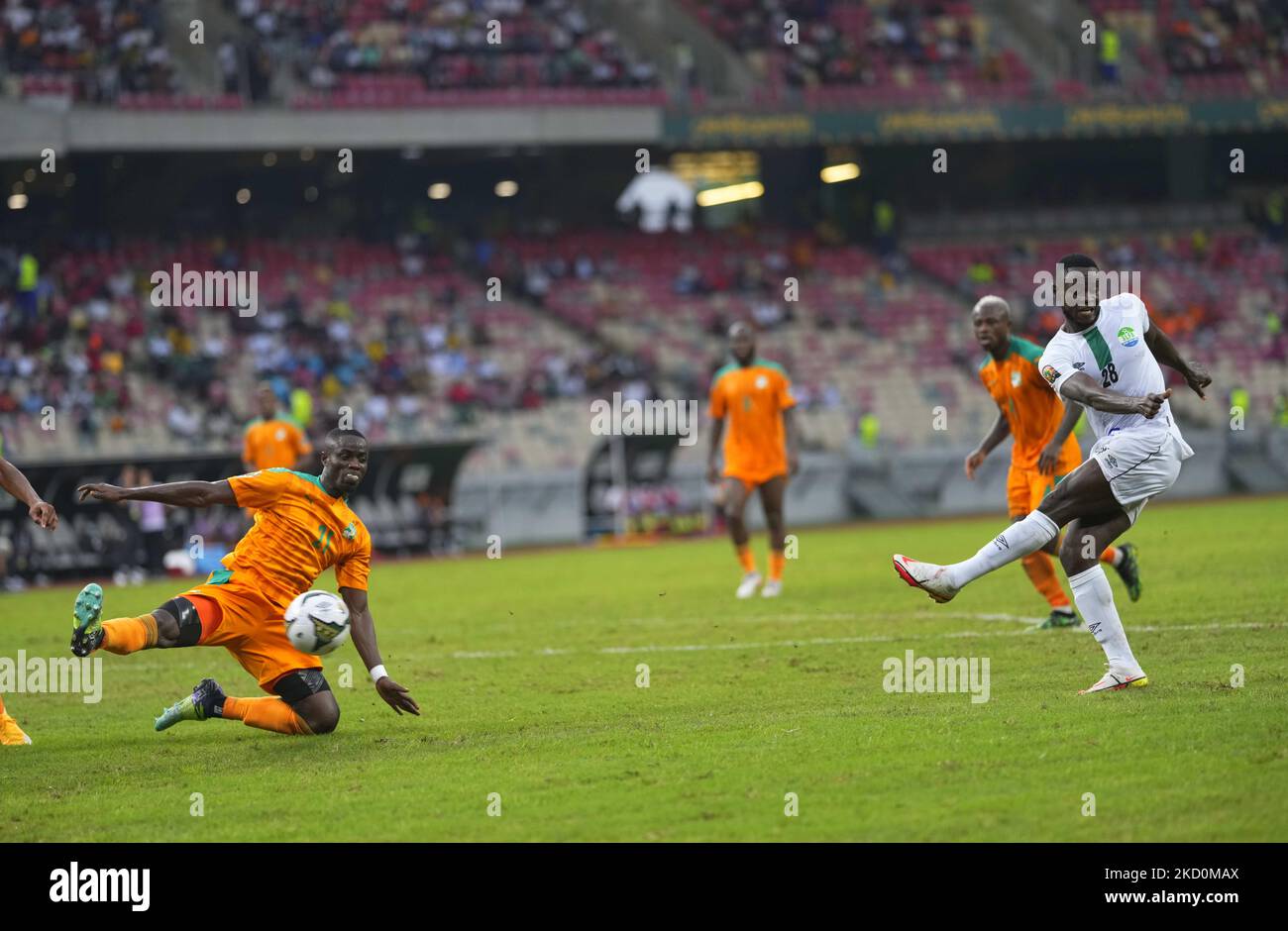 Musa Noah Kamara of Sierra Leone scoring their second goal during ...