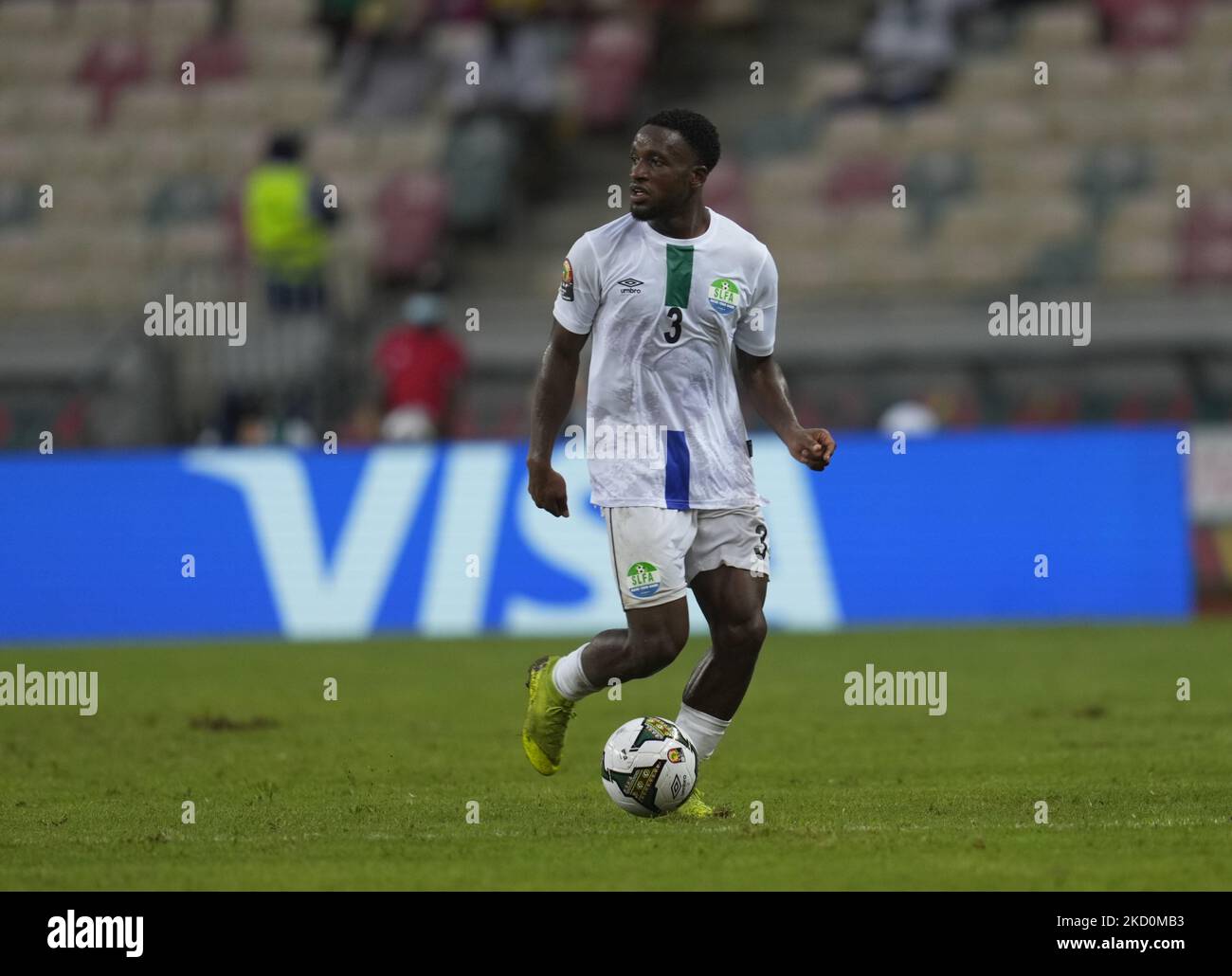 Kevin Wright of Sierra Leone during Sierra Leone versus Ivory Coast ...