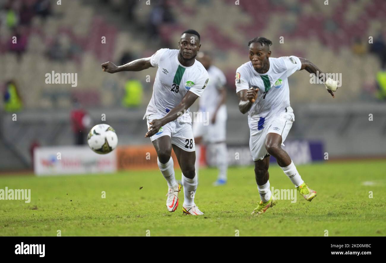 Musa Noah Kamara of Sierra Leone during Sierra Leone versus Ivory Coast ...