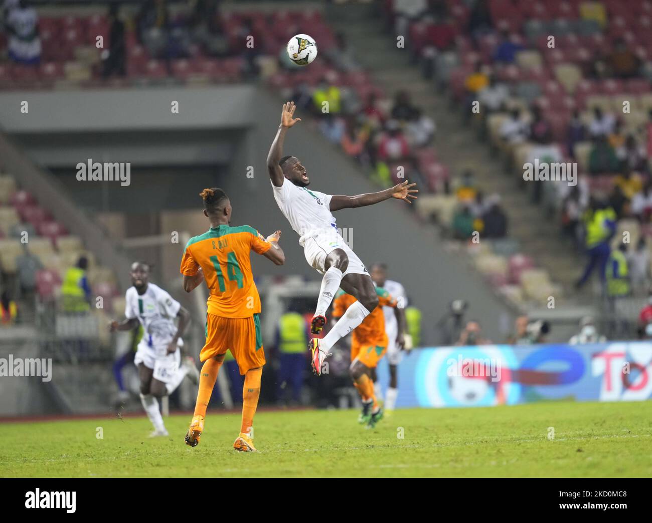 Musa Noah Kamara of Sierra Leone during Sierra Leone versus Ivory Coast ...