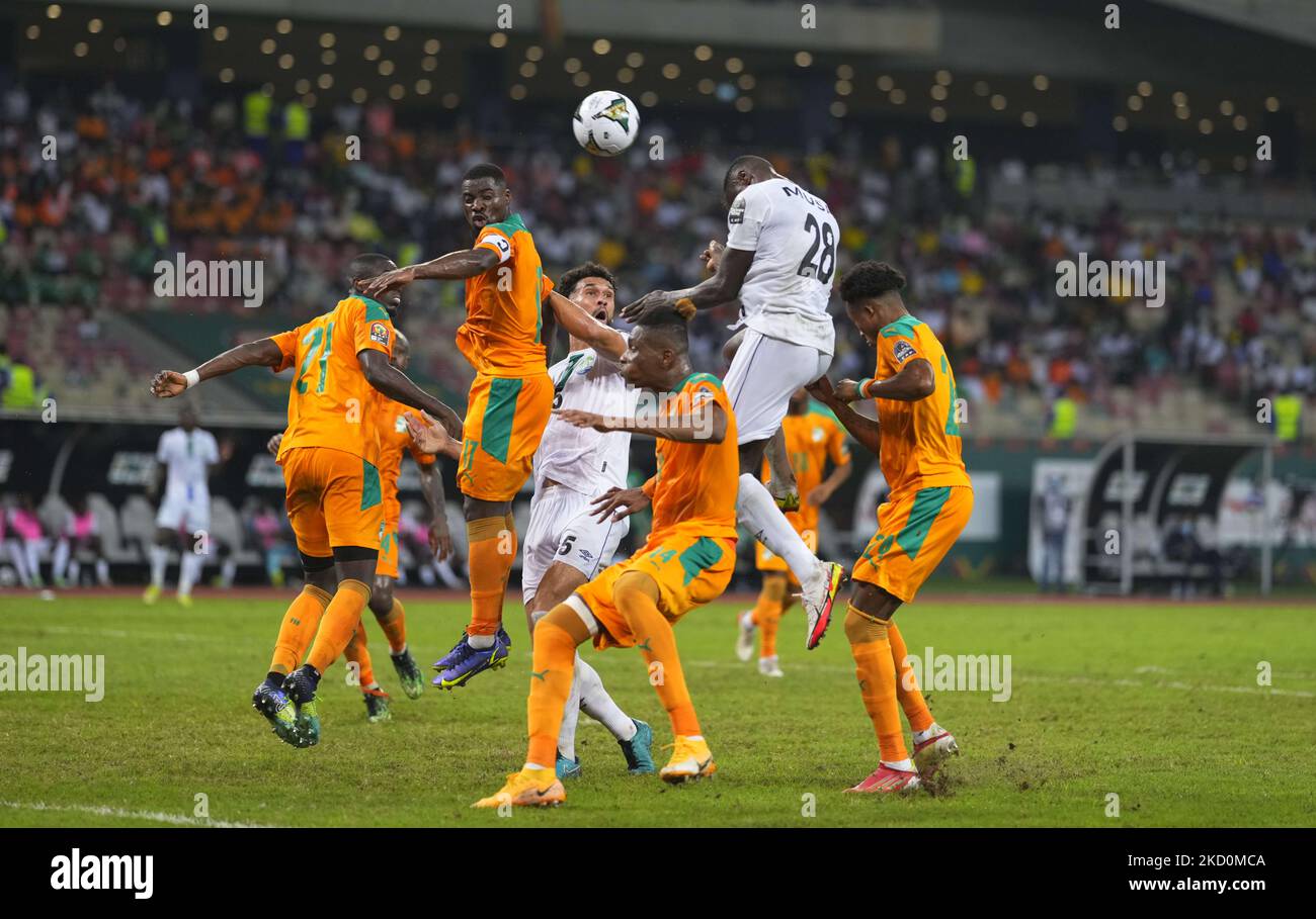 Musa Noah Kamara of Sierra Leone during Sierra Leone versus Ivory Coast ...