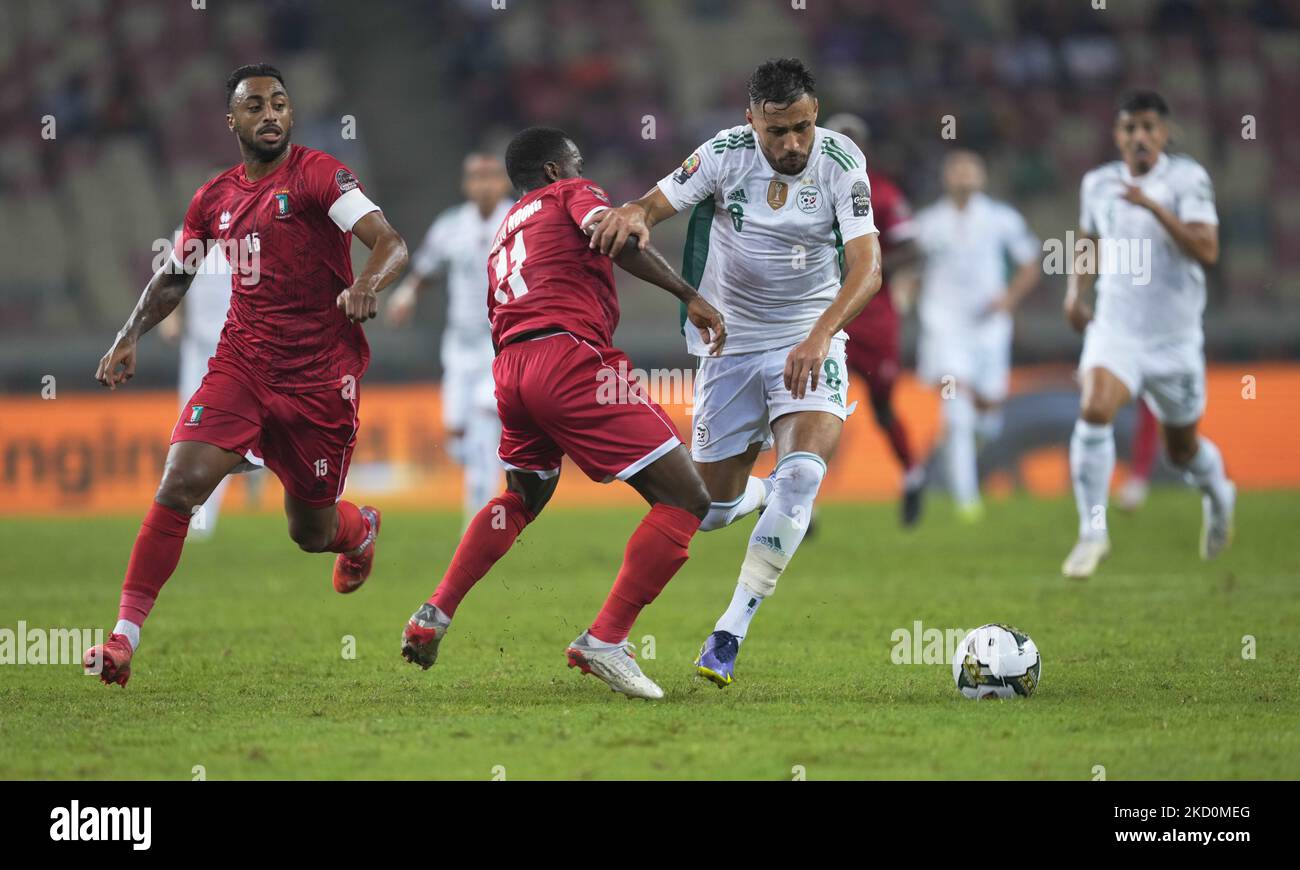 Youcef Belaïli of Algeria during Algeria versus Equatorial Guinea ...