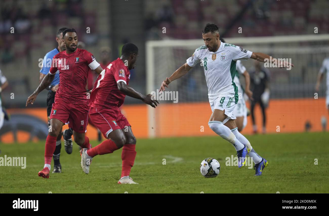 Youcef Belaïli of Algeria during Algeria versus Equatorial Guinea ...