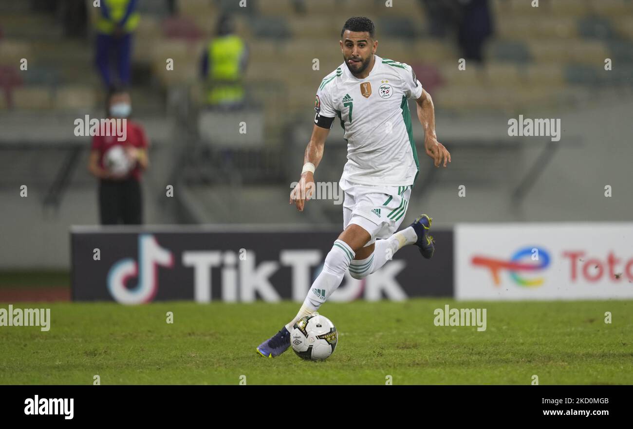 Riyad Mahrez (captain) of Algeria during Algeria versus Equatorial ...