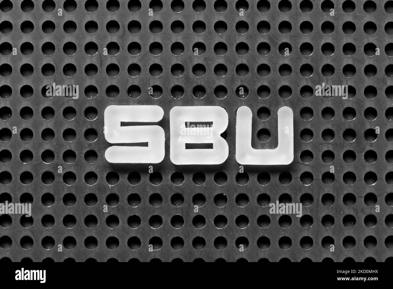 White alphabet letter in word SBU (Abbreviation of Strategic business ...