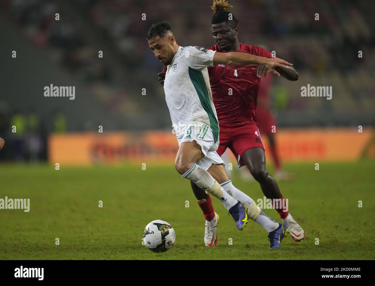 Youcef Belaïli of Algeria during Algeria versus Equatorial Guinea ...