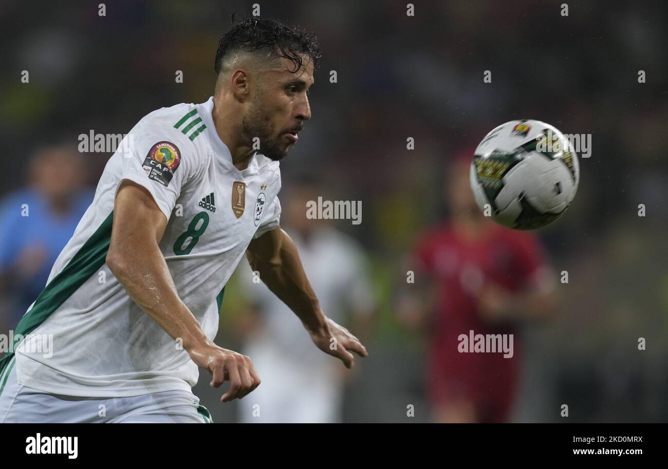 Youcef Belaïli of Algeria during Algeria versus Equatorial Guinea ...