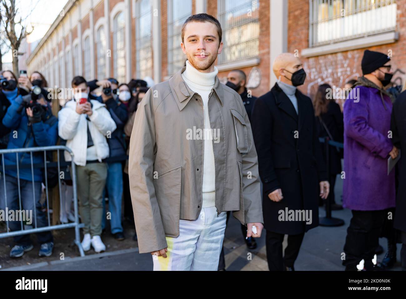 Benjamin Voisin attends the Fendi Fashion Show during the Milan Men's ...