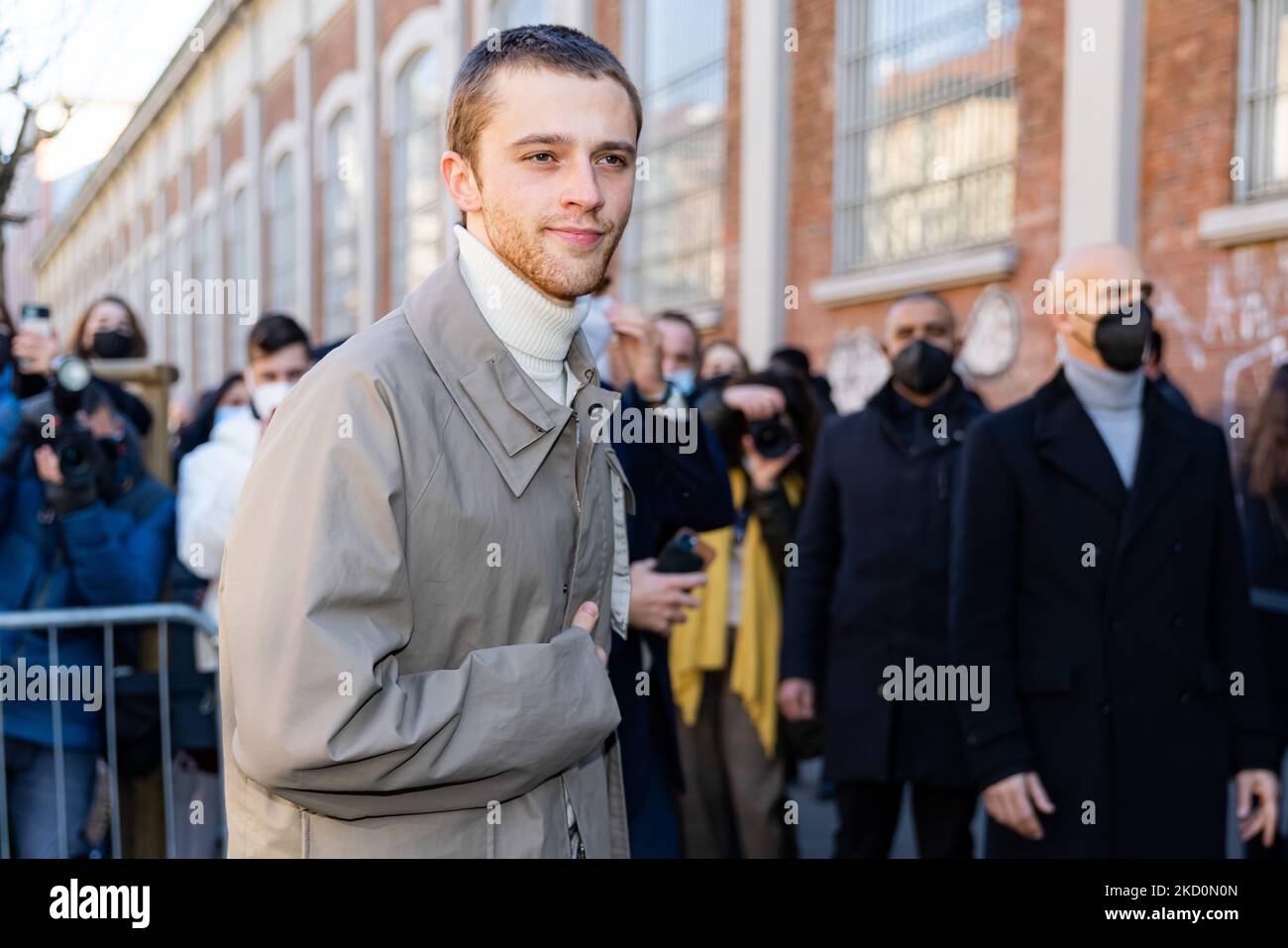 Benjamin Voisin attends the Fendi Fashion Show during the Milan Men's ...
