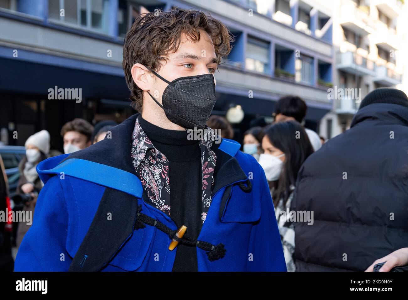 Brandon Flynn attends the Etro Fashion Show during the Milan Men's ...