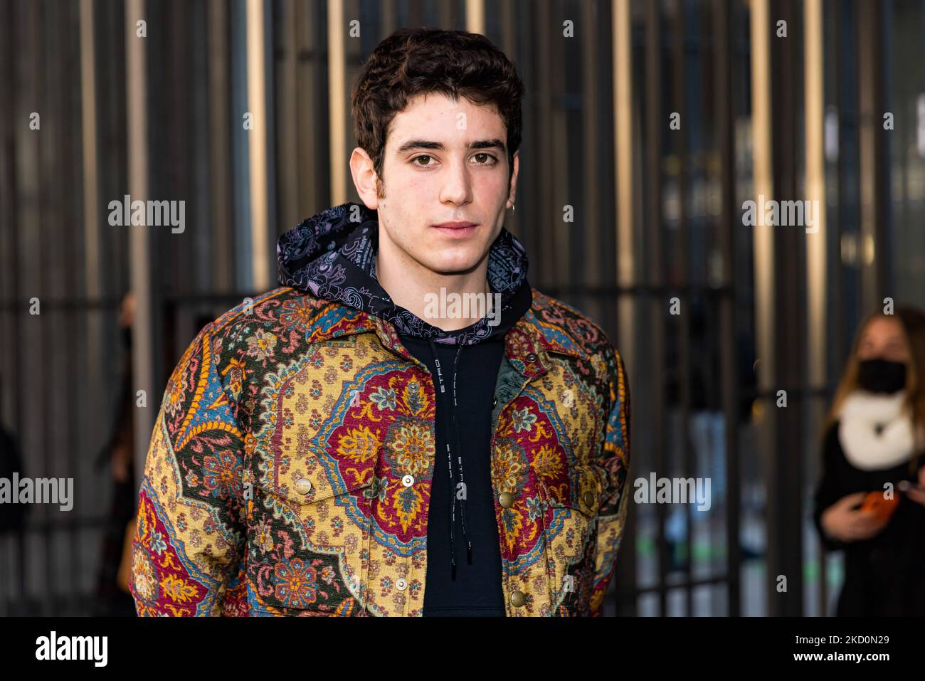 Nicolas Maupas attends the Etro Fashion Show during the Milan Men's ...