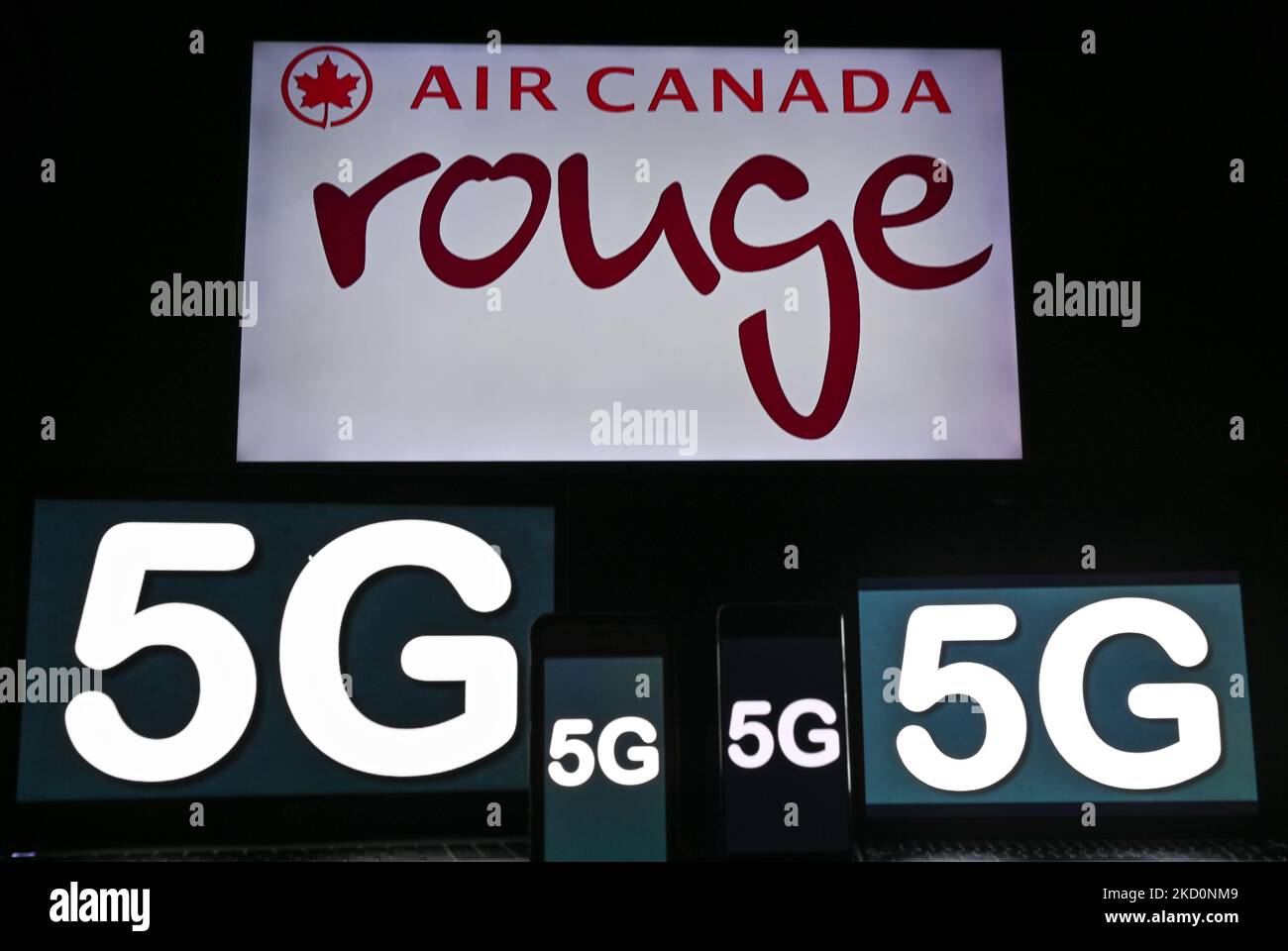 Air canada rouge logo hi-res stock photography and images - Alamy