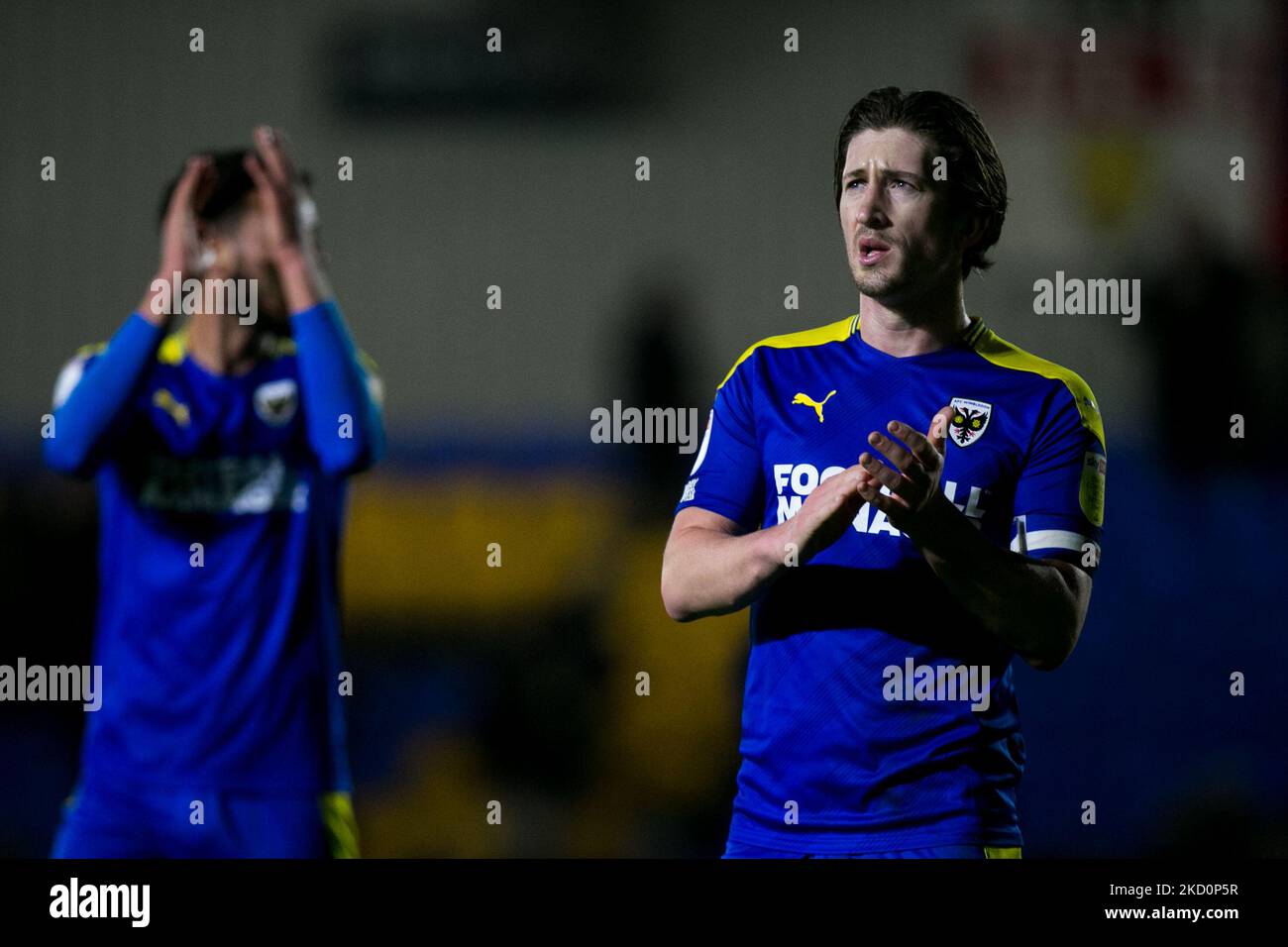 Alex Woodyard of AFC Wimbledon looks on during the Sky Bet League 1 ...