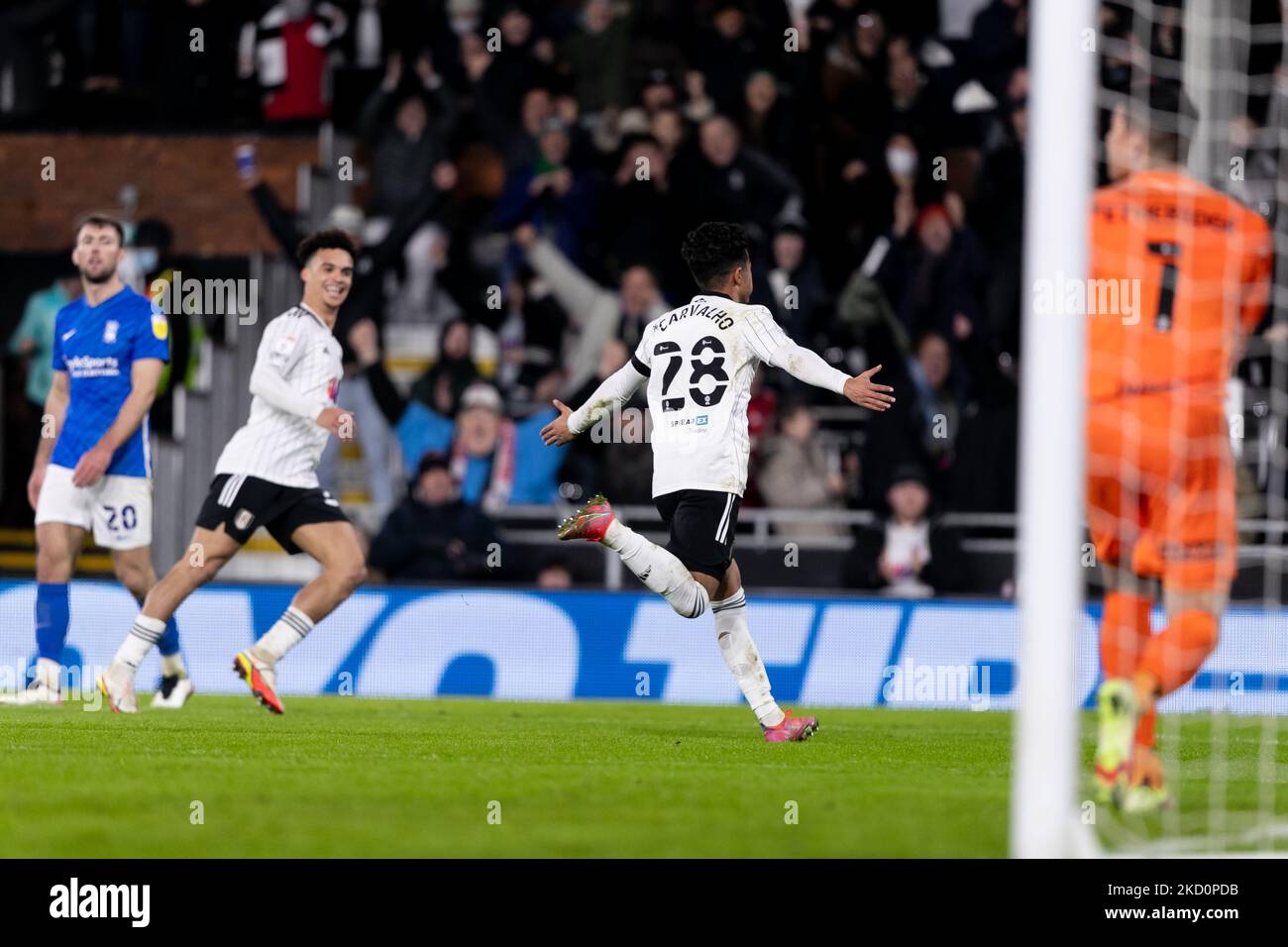 Fabio Carvalho of Fulham celebrates after scoring a goal during the Sky ...