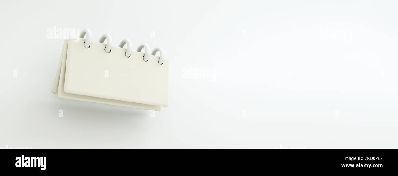 3d blank calendar with space for text, 3d render mockup Stock Photo - Alamy