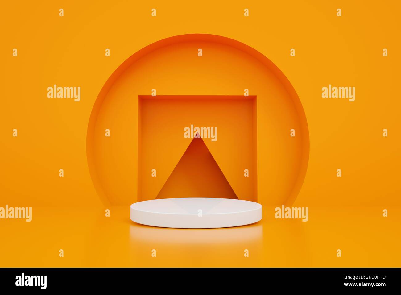 3D render of Abstract Pedestal of platform display with modern stand ...