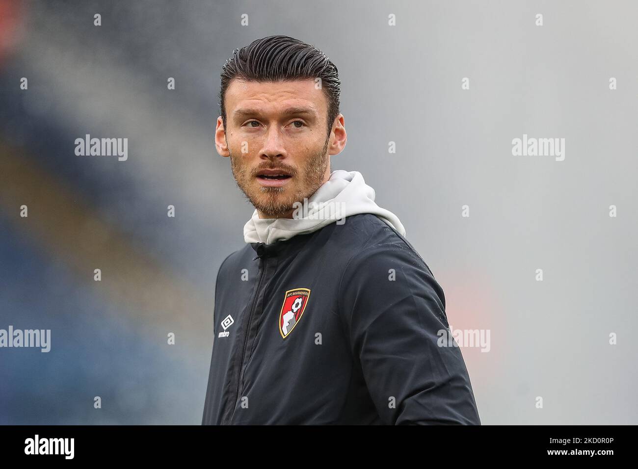 Kieffer Moore #21 of Bournemouth arrives ahead of the Premier League ...