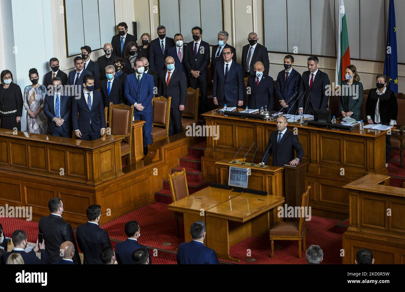 Rumen Radev swore in for a second term as Bulgaria's President during ...