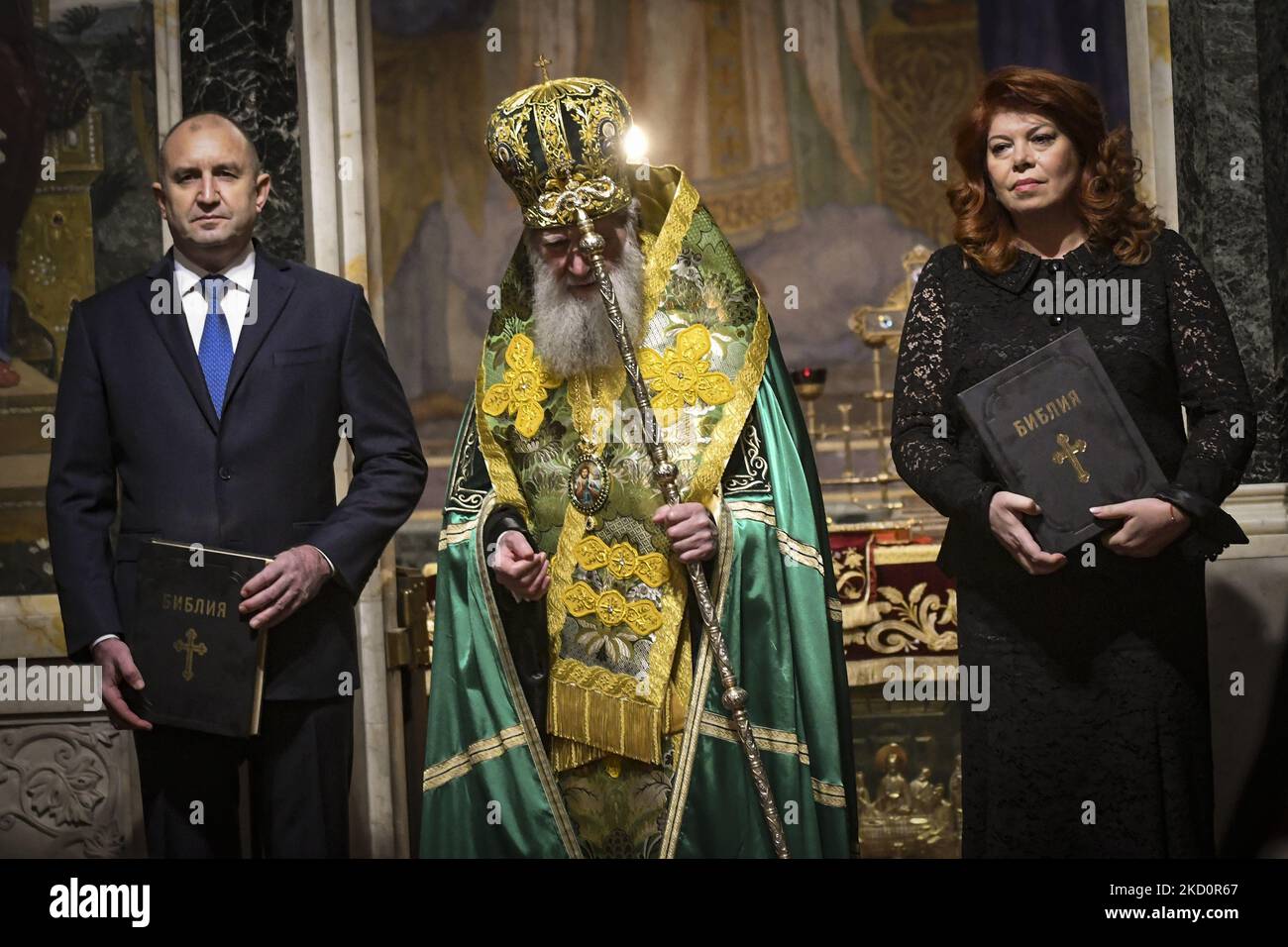 Bulgarian President Rumen Radev, Patriarch Neophyte and Vice President ...