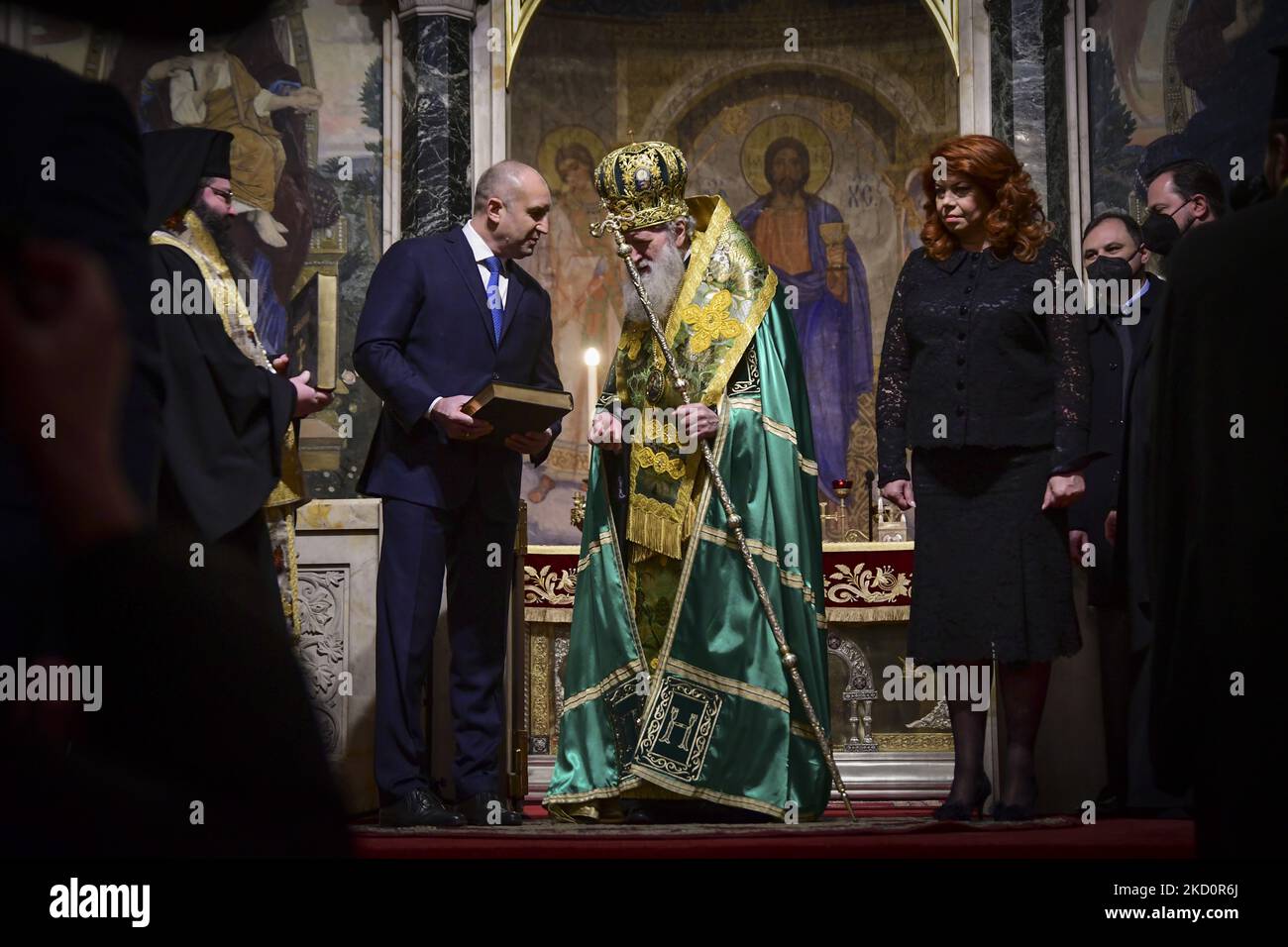 Bulgarian President Rumen Radev, Patriarch Neophyte and Vice President ...