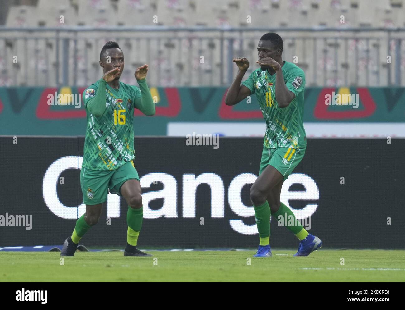 Kudakwashe Mahachi of Zimbabwe celebrates scoring their second goal ...