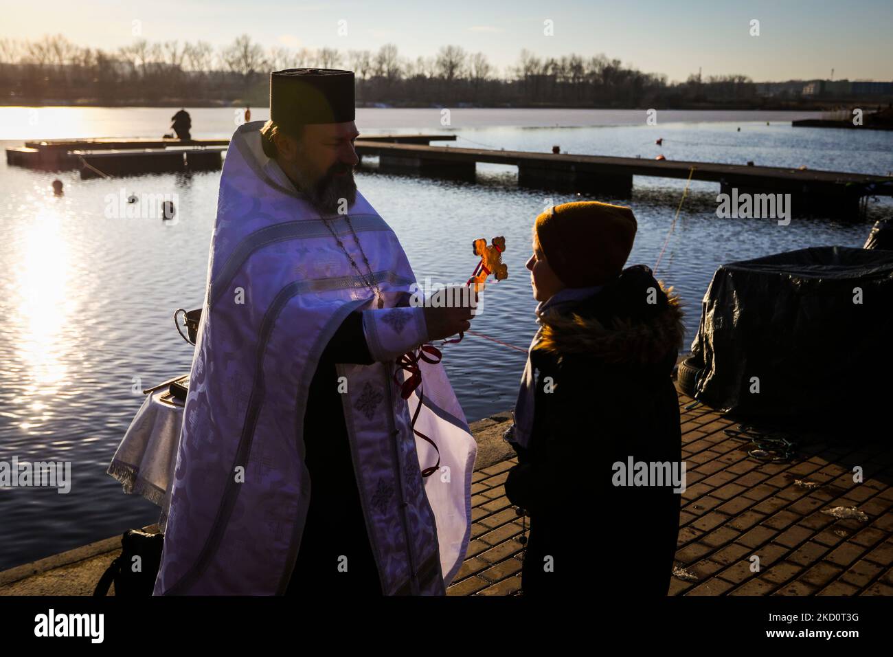 A priest of the Eastern Orthodox Church attends the celebration of the ...