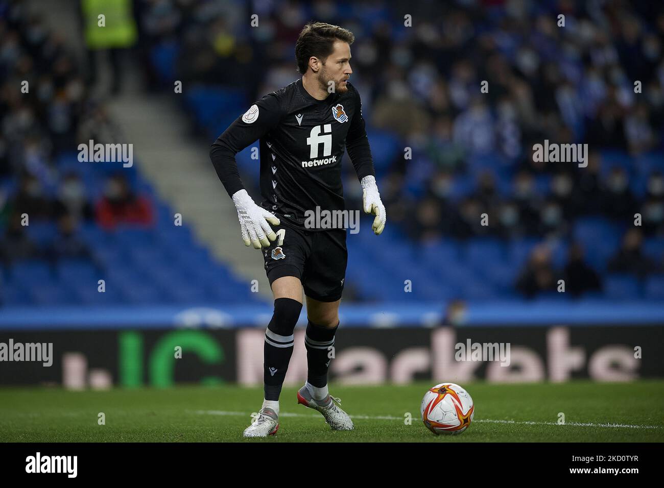 Alex Remiro of Real Sociedad in action during the Copa del Rey match ...