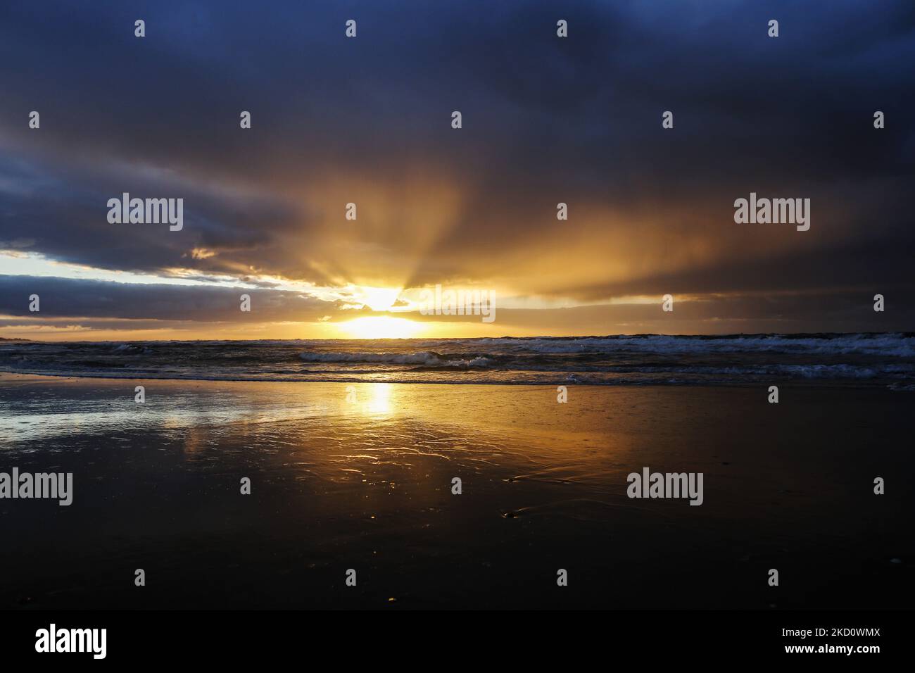 General view of Gaza Beach during sunset, on Thursday, Jan 20, 2022 ...