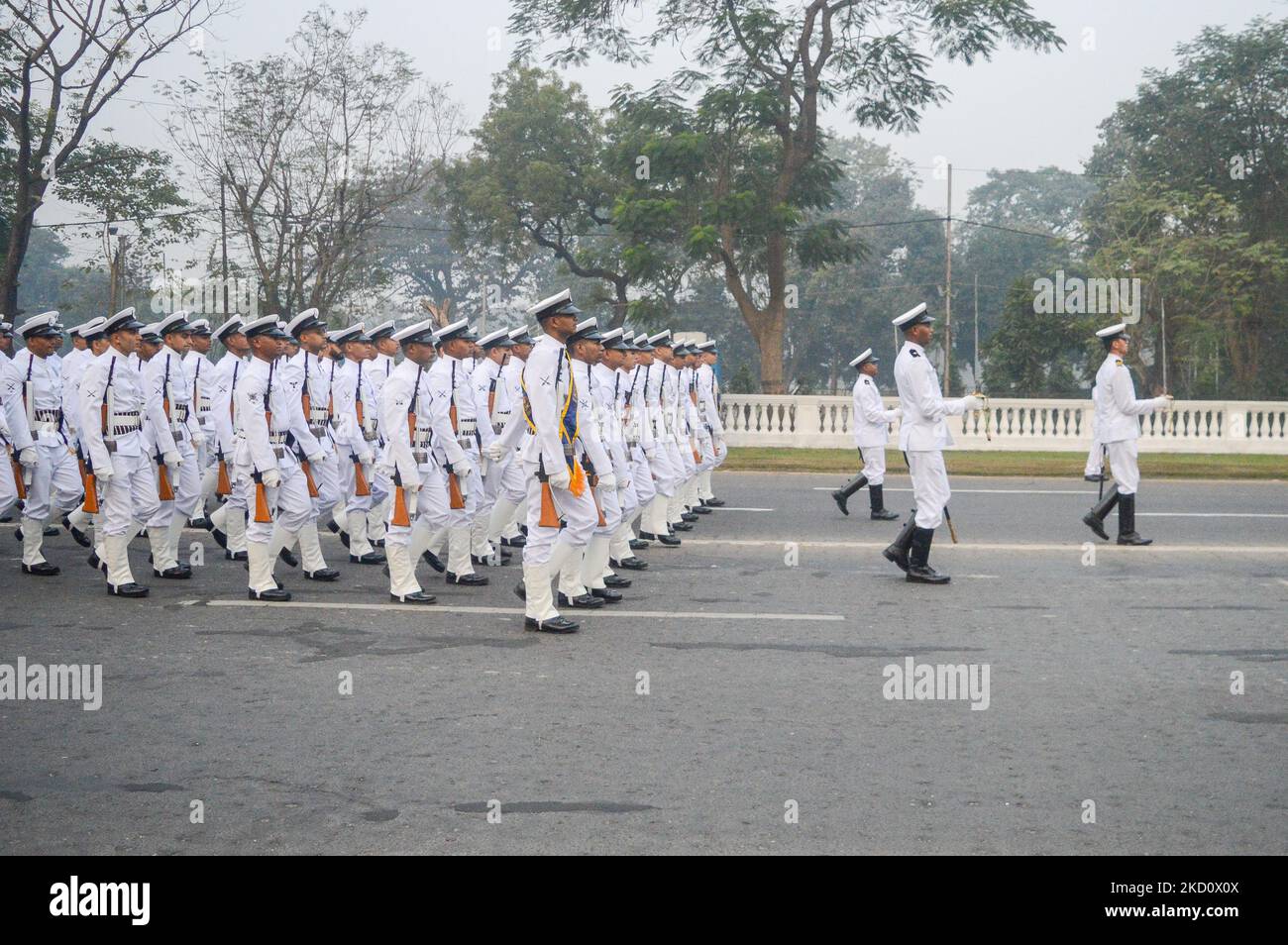 Officers of Indian Navy as seen during Indian Republic day rehearsal ...