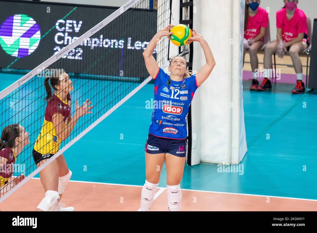 Overhand pass of Micha Hancock (Igor Gorgonzola Novara) during the CEV ...