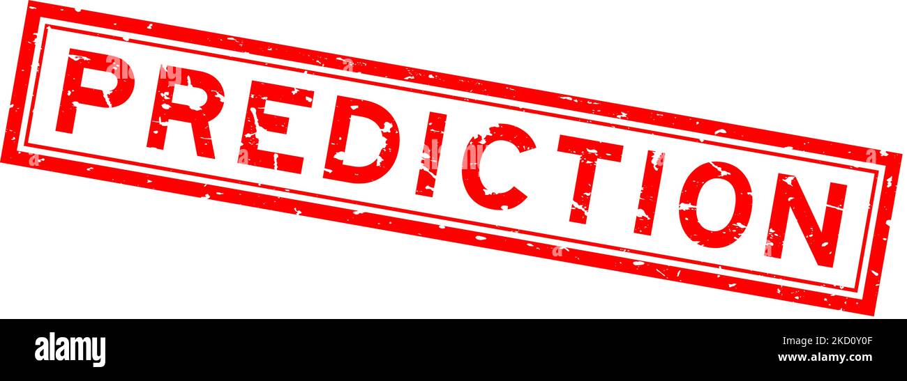 Grunge red prediction word square rubber seal stamp on white background Stock Vector Image & Art ...