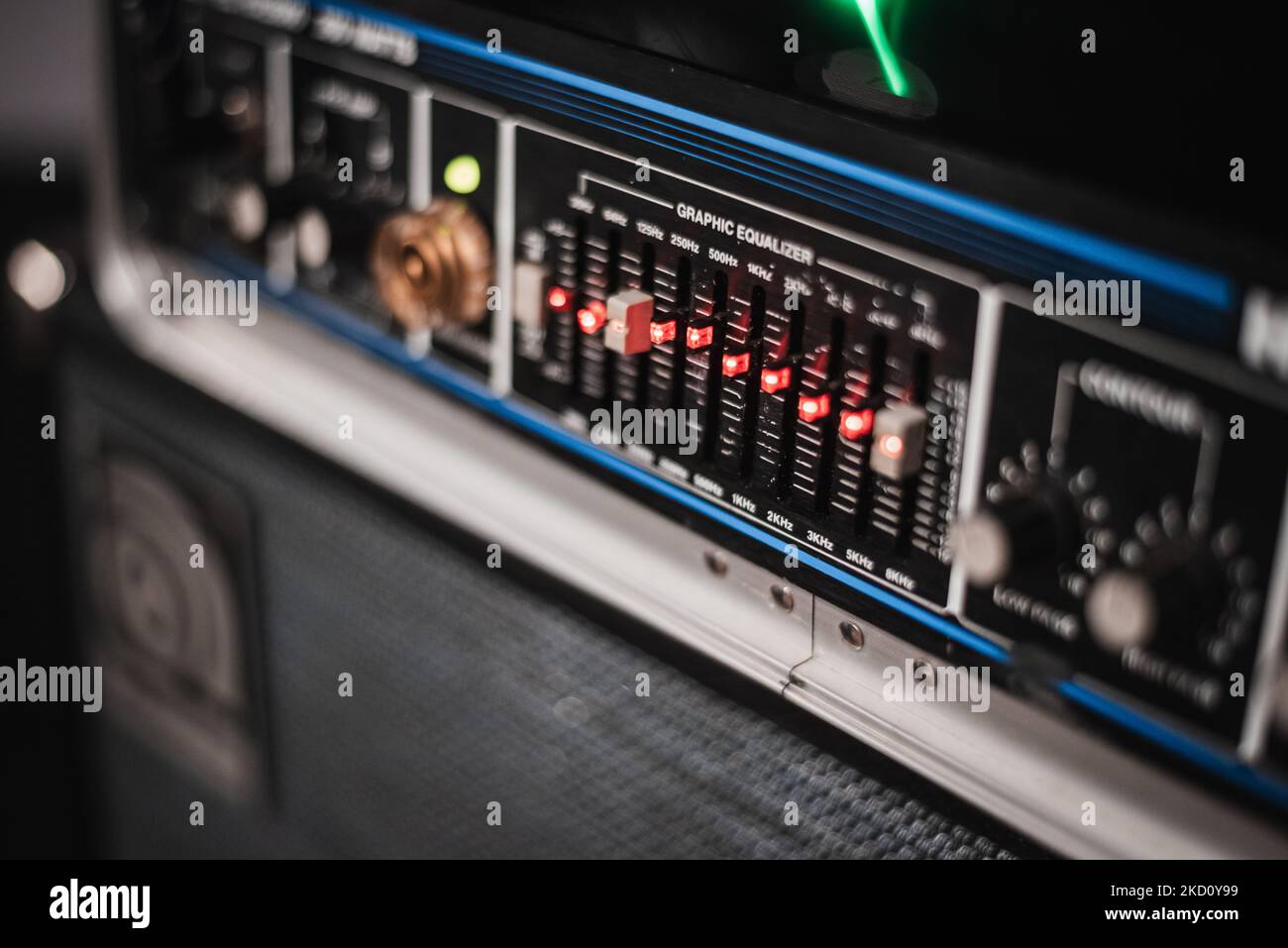 Used old dusty Music Studio Dials, Knobs, Switches and Sliders Stock ...