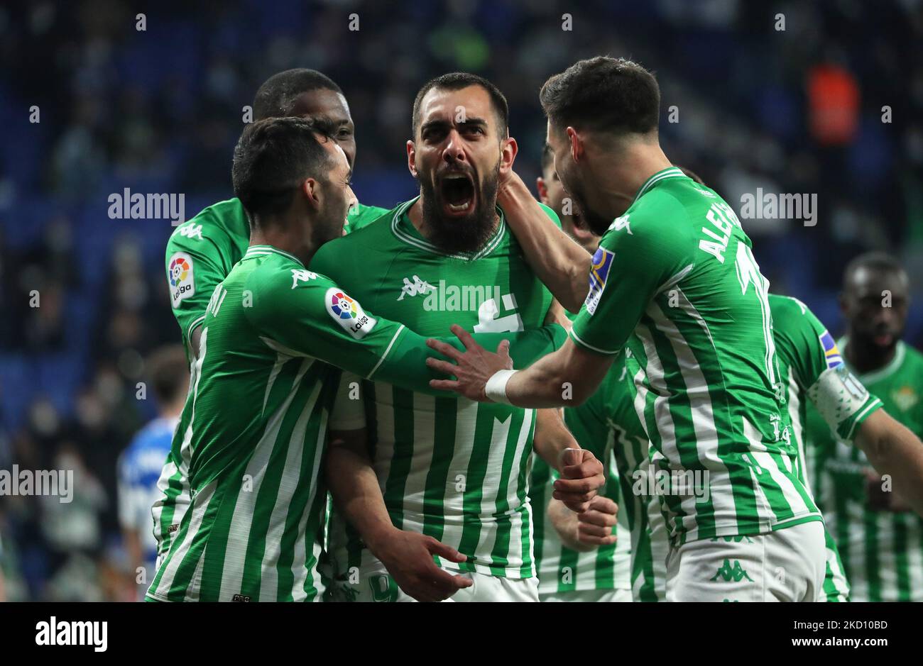 Borja Iglesias goal celebration during the match between RCD Espanyol ...