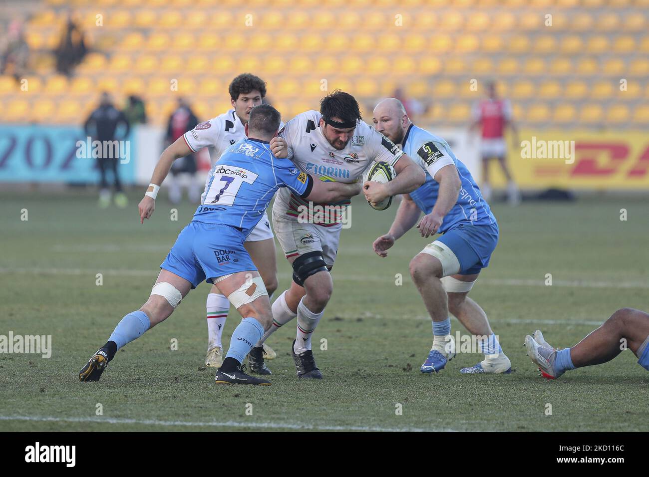 David Sisi (Zebre) in action during the Rugby Challenge Cup Zebre Rugby ...
