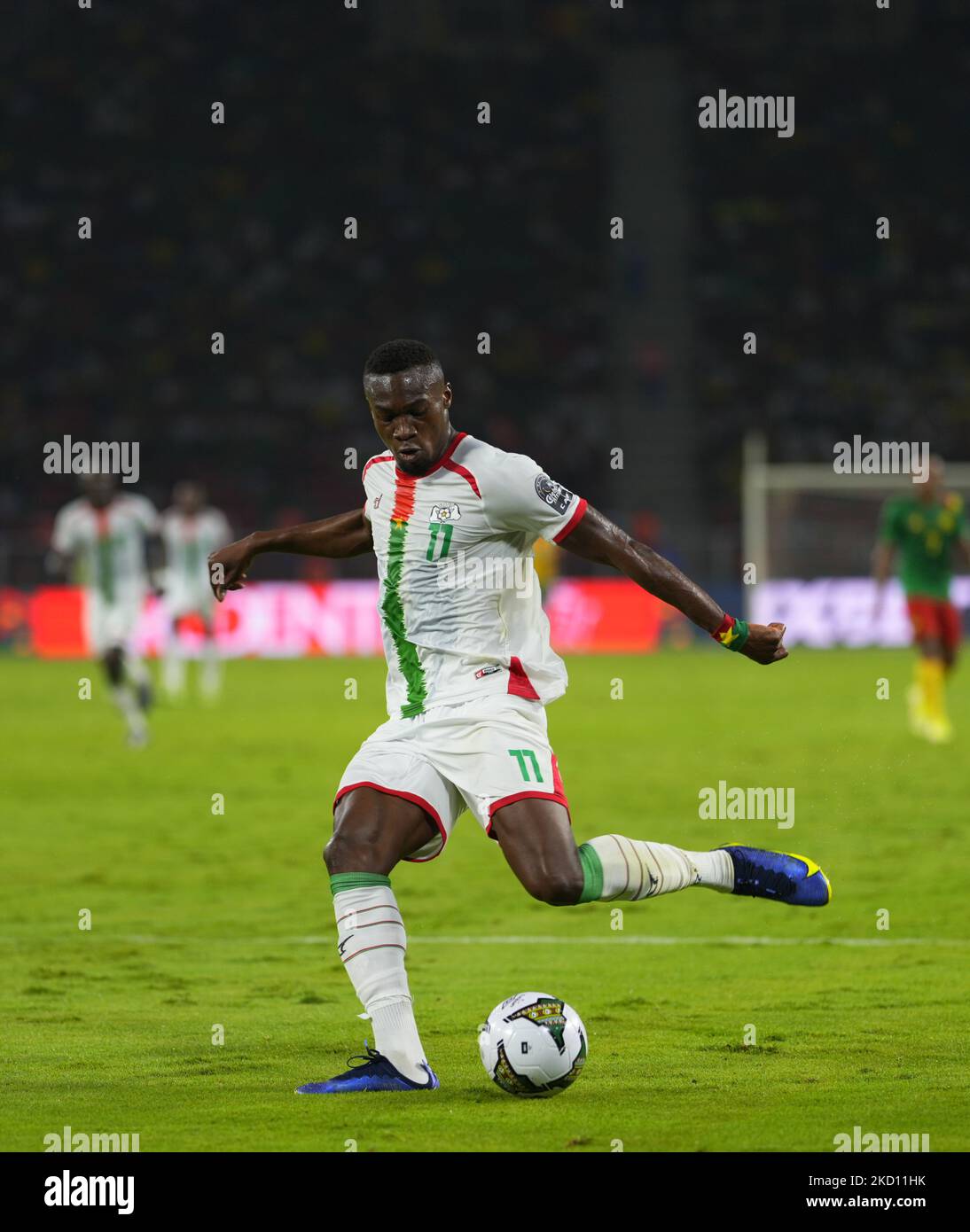 Collins Fai of Cameroon and Mohamed Konaté of Burkina Faso during ...
