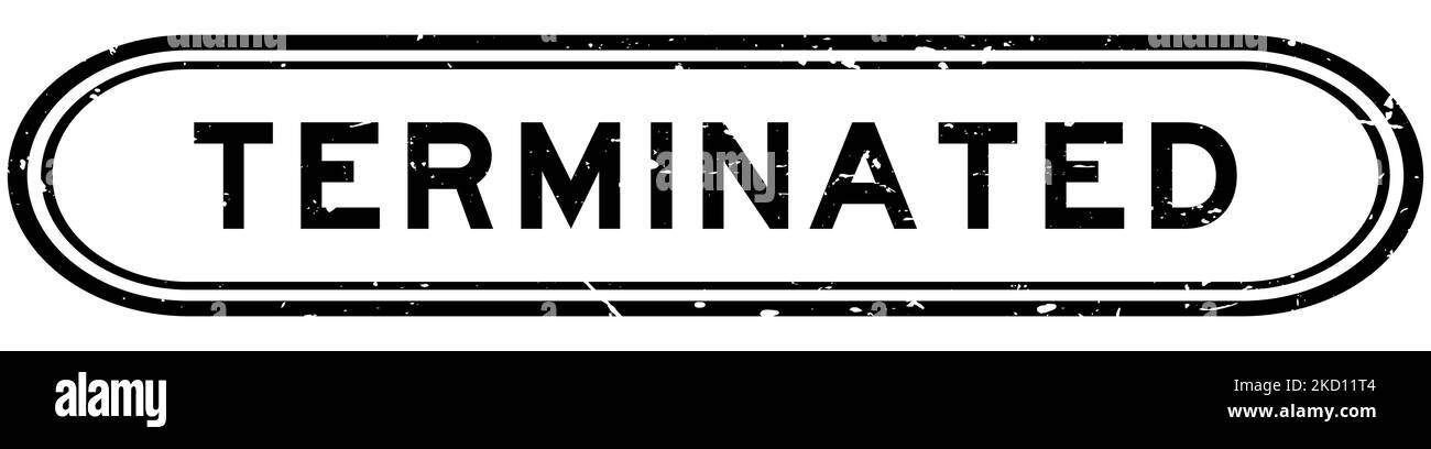Grunge black terminated word rubber seal stamp on white background Stock Vector Image & Art - Alamy