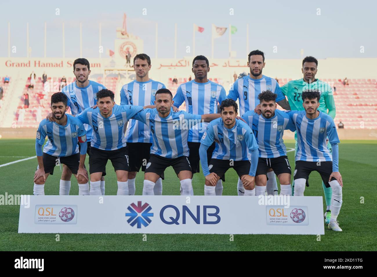 Al Wakrah team photo before the QNB Stars League match between Al ...