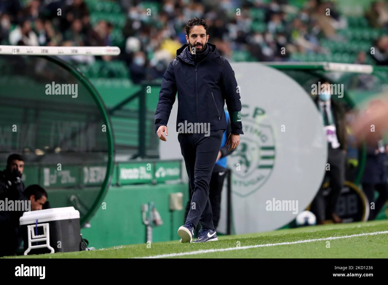 Sporting's head coach Ruben Amorim looks on during the Portuguese ...