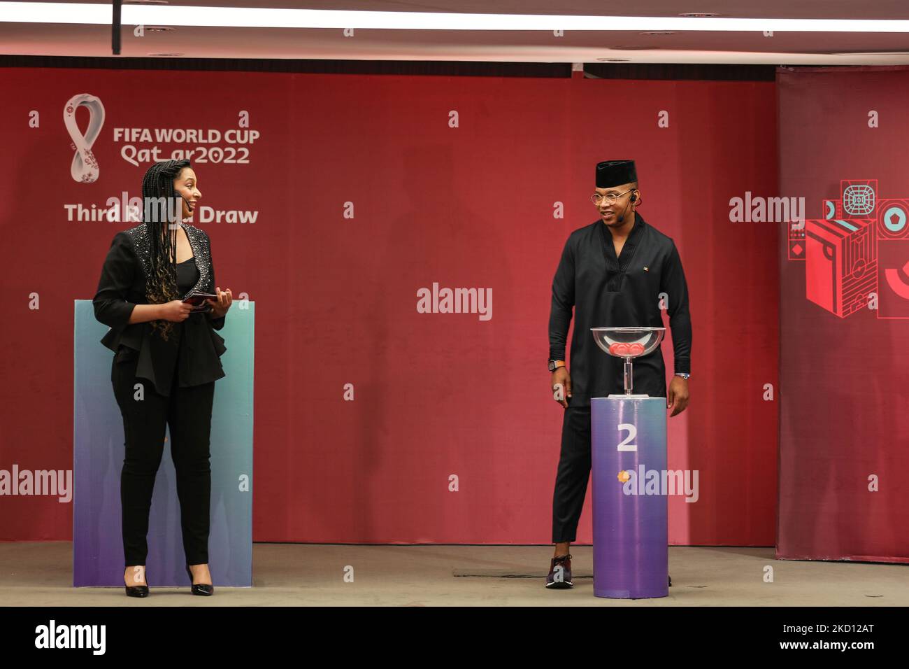 The Legend El Hadji Diouf speak to Mimi Fawaz during FIFA World Cup ...