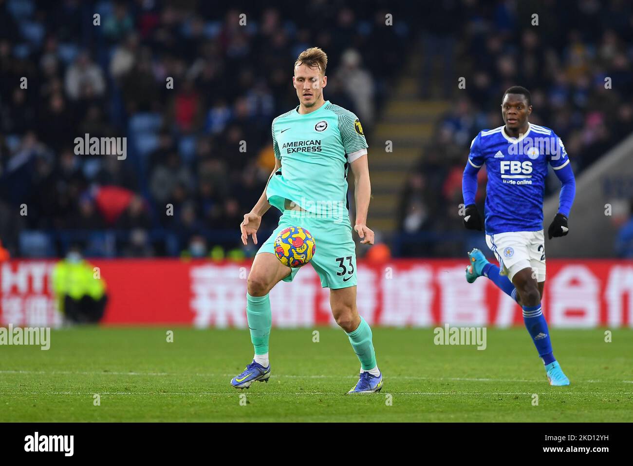 Dan Burn of Brighton and Hove Albion in action during the Premier ...