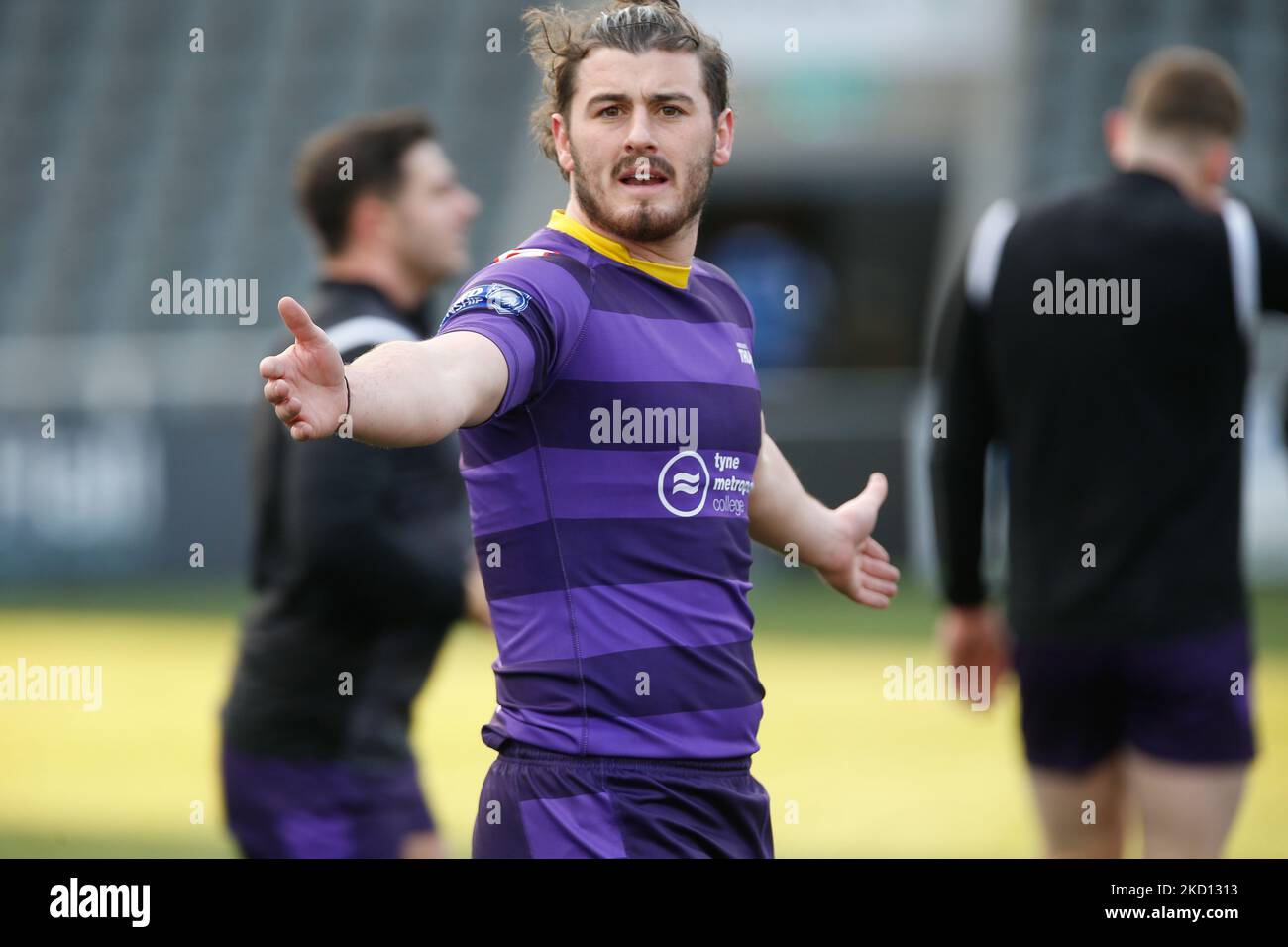 Craig Mullen of Newcastle Thunder during the Friendly match between ...