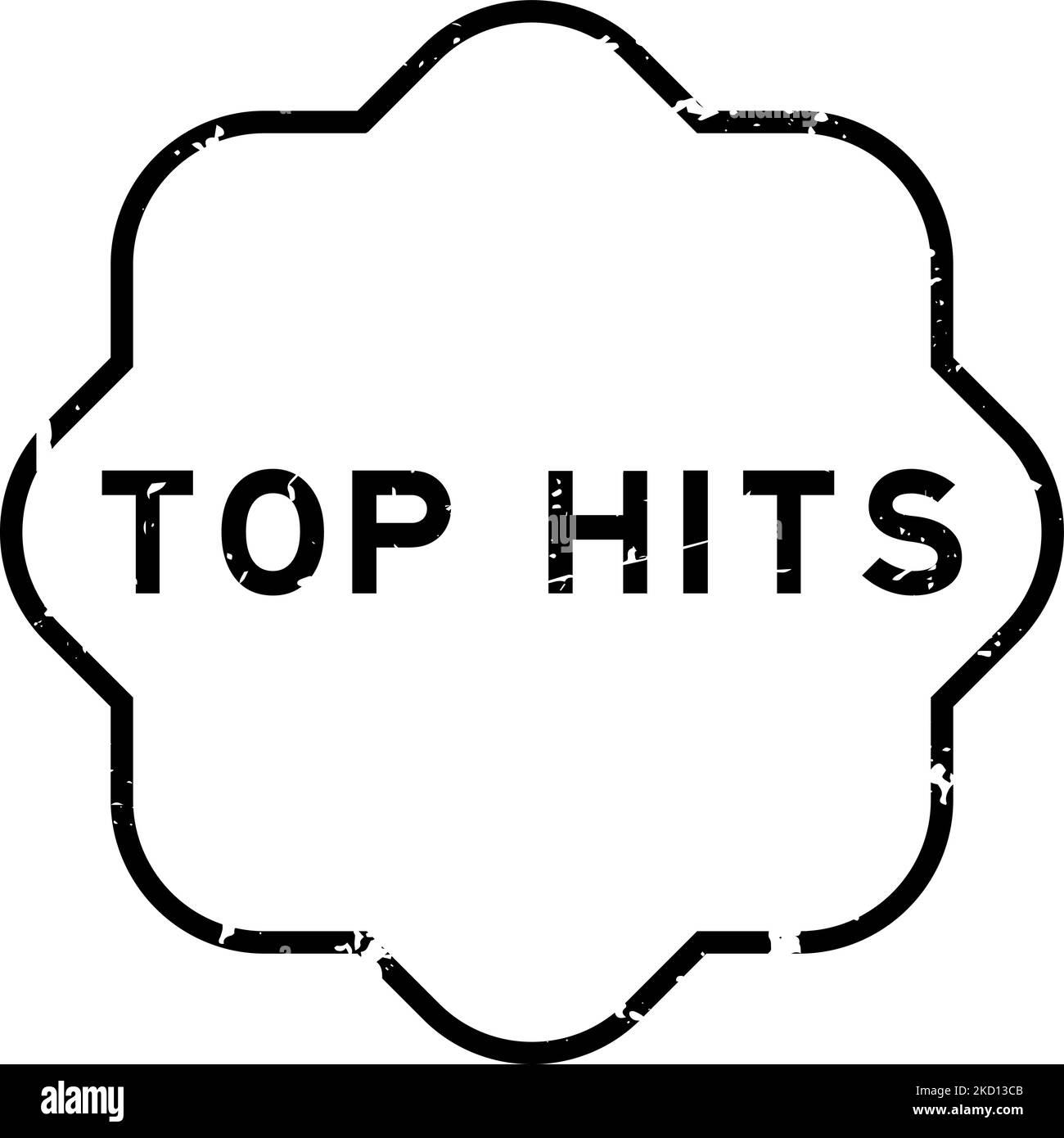 Grunge black top hits word rubber seal stamp on white background Stock ...