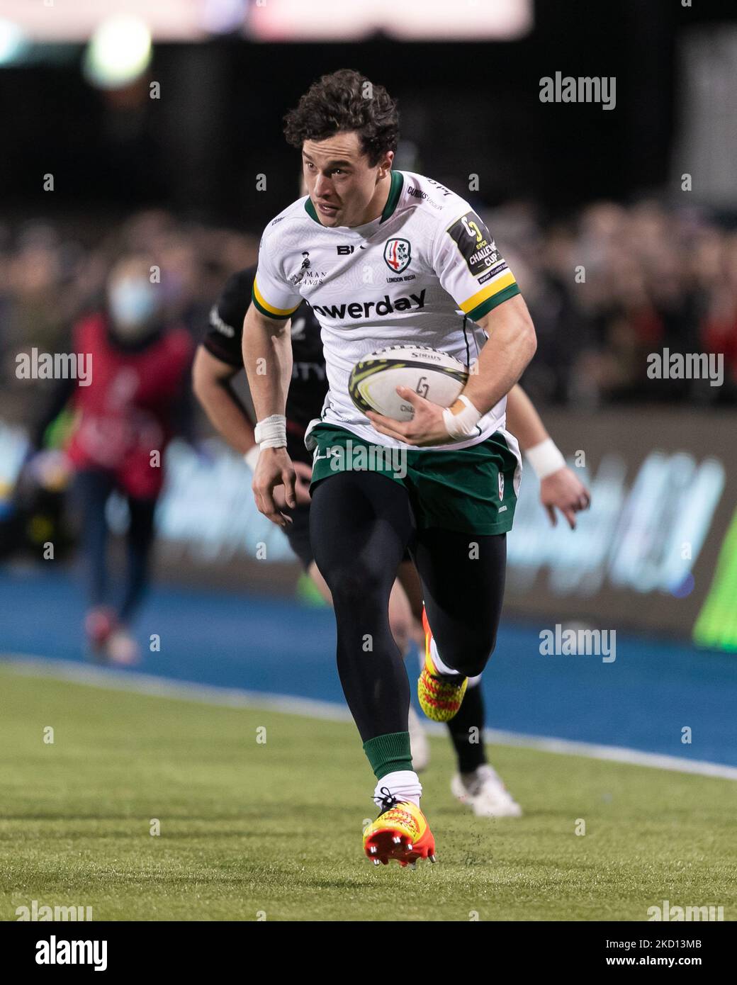 Ben Loader of London Irish runs with the ball during the European Rugby ...