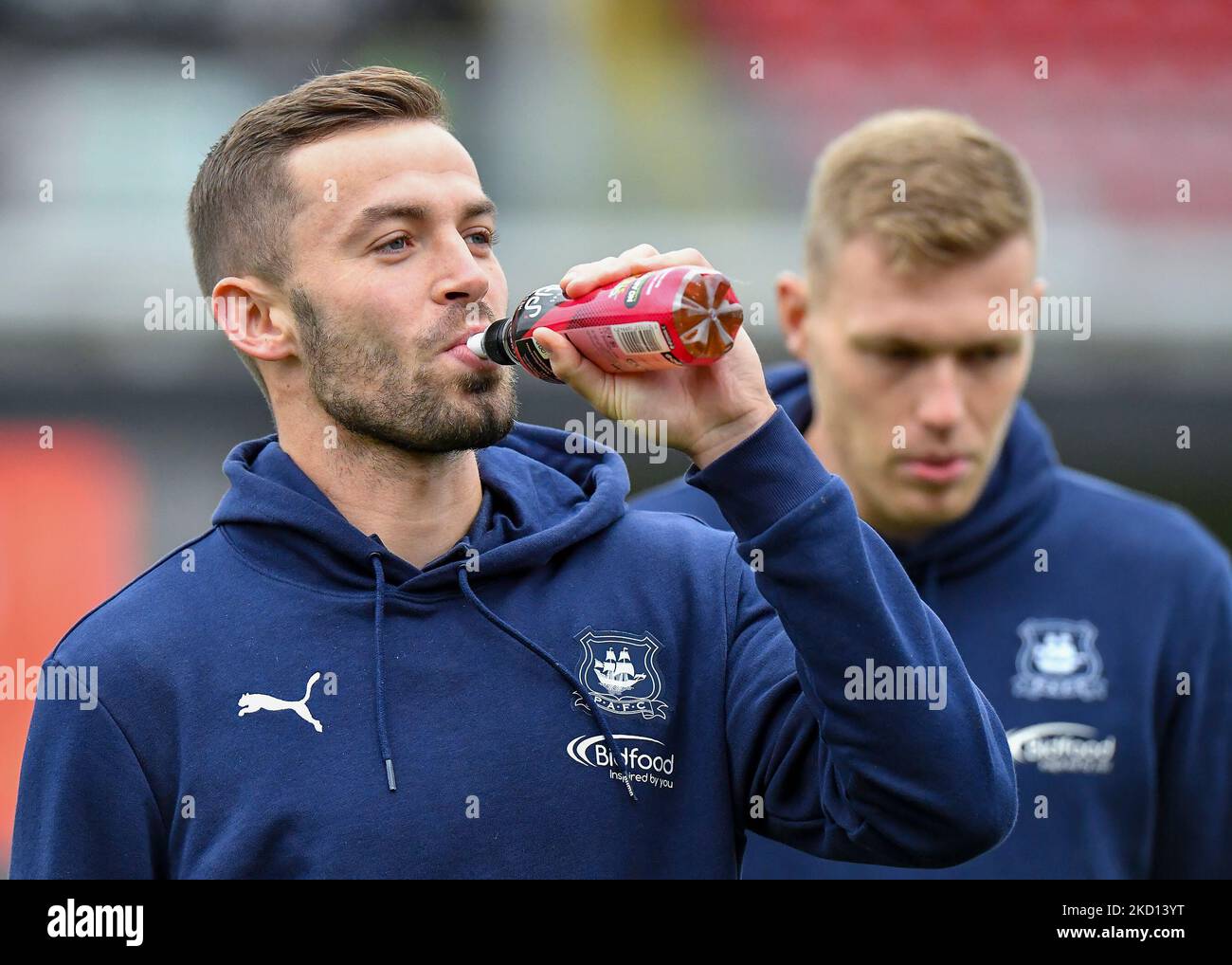 Plymouth Argyle midfielder Matt Butcher (7) / during the Emirates FA ...