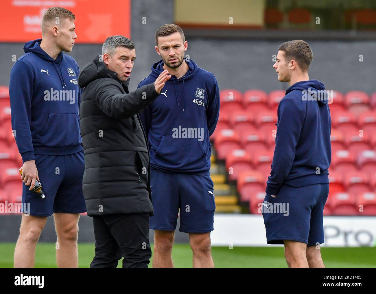Plymouth Argyle Manager Steven Schumacher with Plymouth Argyle ...